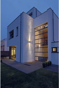 LA 1000334 ROX WALL OUT UP/DOWN QPAR11 venkovní nástěnné svítidlo kartáčovaný hliník max. 2x50W IP44 - BIG WHITE (SLV)