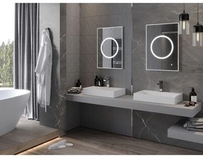 Mexen Koga, LED koupelnové zrcadlo s podsvícením 50 x 70 cm, 6000K, ochrana proti zamlžování, 9821-050-070-611-00