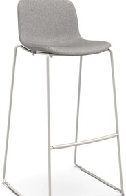 MAGIS - Barová židle TROY s čalouněným sedákem a ližinovou podnoží