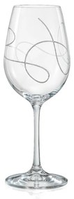 Crystalex - Bohemia Crystal Sklenice na víno Viola String 350 ml, 6 ks
