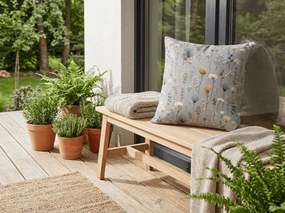 Povlak na polštář z mikrovlákna BOTANIC FIELD 45x45 cm, šedý