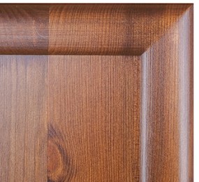 Massive home | Belluno Elegante bílý rozkládací jídelní stůl z masivu s ořechovou deskou