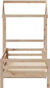 Válenda se střechou 80 x 200 cm masivní borové dřevo 3282188