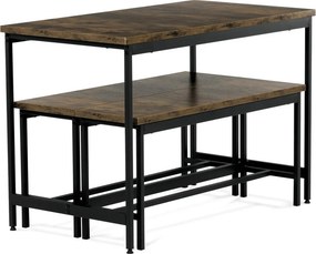 Jídelní set 1+2, rozměr stolu, rozměr lavice 98x30x47, MDF, barva staré dřevo (110 x 60) cm