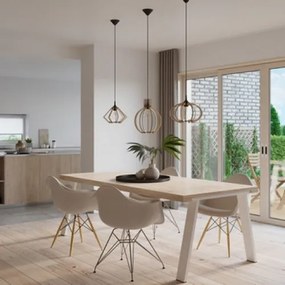 Lustr SOLLUX Arancia E27 1x60W bez zdroje SL.0391 přírodní dřevo