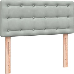 Box Spring Postel s matrací Světle šedá 90x220 cm Samet 3317889