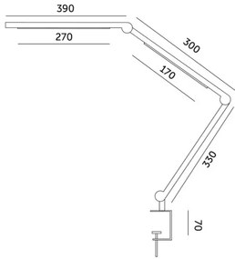 LED Stmívatelná stolní lampa TENUIX FOLD LED/20W/230V 3000-6500K černá