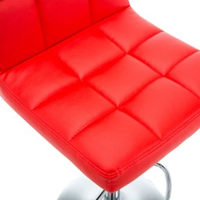 Barové stoličky 2 ks červené umělá kůže 323635
