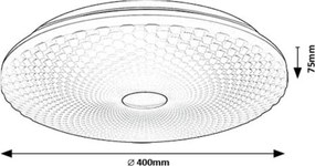 Rabalux Bílé stropní LED svítidlo Galeti2 400mm 24W 71184