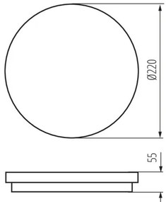 LED svítidlo s čidlem Kanlux BENO 18W NW-O-SE W IP54 neutrální bílá 32944