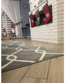 koberec SKETCH F934 Mříž, šedá, krém velikost 200x290 cm | krásné koberce cz