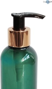 Dávkovač mýdla BEN 200 ml zelený s černo-zlatým dávkovačem