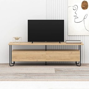 TV stolek v dekoru dubu v přírodní barvě 150x45 cm Dilly – Marckeric