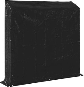 vidaXL Stojan na palivové dřevo s krytem proti dešti 200x40x200 cm [4104956]