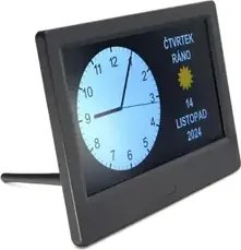Airbi NOTE černá / digitální hodiny s kalendářem / textové upozornění