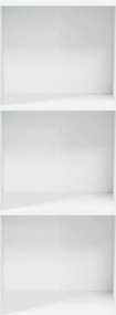 vidaXL 3patrová knihovna 40 x 24 x 108 cm dřevotříska [800828] Barva: Bílá