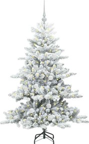 Umělý Skládací Vánoční Strom s stojanem Bílá 150 cm PVC a ocel 3397708