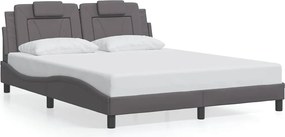 Rám postele Viana bez matrace šedý 160x200 cm umělá kůže 3208106