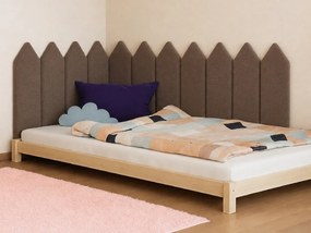 Čalouněný panel na zeď ve tvaru plotku VELUR Zvolte barvu: Cihlová, Zvolte rozměr: 20x70 cm, Uchycení na zeď: Bez uchycení (možnost použití lepidla)