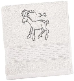 Bellatex Froté ručník proužek s výšivkou znamení zvěrokruhu 50x100 cm bílá