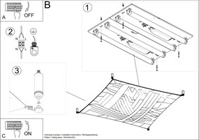 Sollux Lighting Stropní svítidlo LUNA 2 bílé