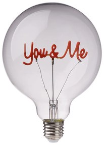 Butlers BRIGHT LIGHT LED Žárovka "You & Me" - růžová