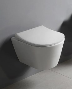 Sapho Sapho, AVVA CLEANWASH závěsná WC mísa s bidet. sprškou, Rimless, 35,5x53cm, bílá, 100312