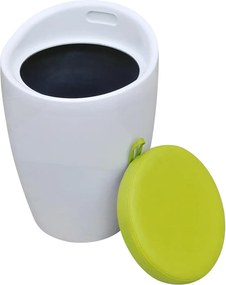 Stolička bílá a zelená umělá kůže 242245
