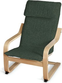 Sedák na dětské křeslo IKEA Poäng barva zelená látka pletený vzor