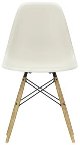 Eames Plastic Chair DSW medový jasan oblázková černé na tvrdou podlahu Vitra