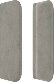 Čelo postele typu ušák světle šedé 93x16x78/88 cm samet 3118944