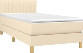 Box spring postel s matrací krémová 90x190 cm textil 3140742