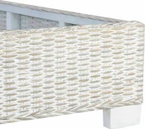 Rám postele šedý přírodní ratan 180 x 200 cm 283093