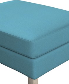 Potah na podnožku IKEA Karlstad barva modrá látka pletený vzor