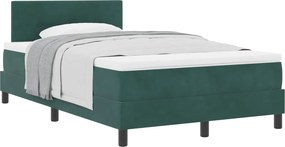 Postel s boxspringem s čelo Tmavě zelená 120 x 190 cm samet 3339161