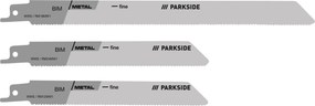 Parkside® Sada pilových listů Pfsz 4 B1, 3dílná (kov, 3dílná sada)