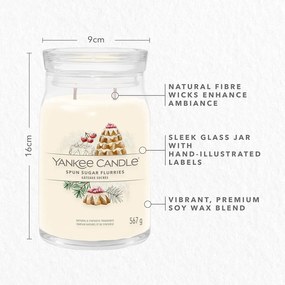 Yankee Candle vonná svíčka Signature ve skle velká Spun Sugar Flurries 567g