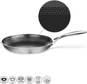 Nerezová pánev s nepřilnavým povrchem COOKCELL průměr 28 cm