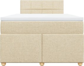 Box spring postel s matrací krémová 120x200 cm textil 3286652