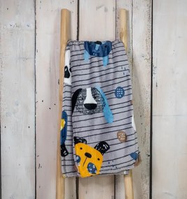 Jahu deka mikro Dogs grey 150x200 cm