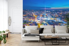 Fototapeta Pohled Na Berlín Z Ptačí Perspektivy V Noci Vliesová tapeta 400x280