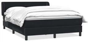 Box spring postel s matrací černá 160x210 cm samet 3317363