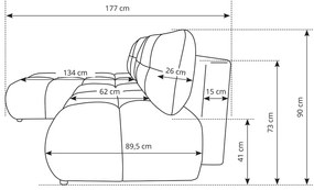 Sedací souprava MILI | 230x177 cm | rozkládací + úložný prostor | VÝBĚR TKANIN