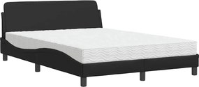 Postel s matrací Dover černá 140 x 190 cm umělá kůže 3208397