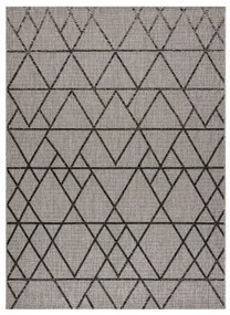 koberec SIZAL FLOORLUX 20508 stříbrný / Černá TROJÚHELNÍK velikost 160x230 cm | krásné koberce cz