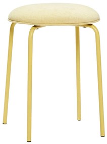 OnaDnes -20% Žlutá čalouněná stolička Hübsch Stack 43 cm