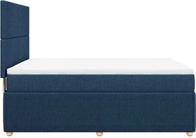 Box spring postel s matrací modrá 140x190 cm textil 3292050