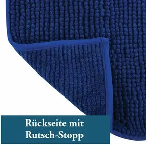 MSV CHENILLE koupelnová předložka 60 x 90 cm tmavě modrá / mikrovlákno