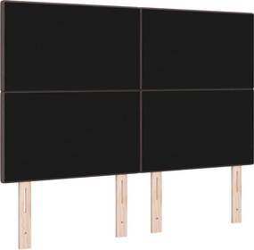 Výškově nastavitelné čelo postele Tmavě hnědá 144 cm textil 3337824