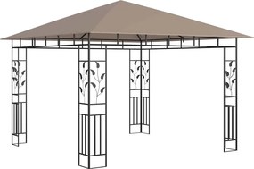 Altán s moskytiérou 3 x 3 x 2,73 m taupe 180 g/m² 312251